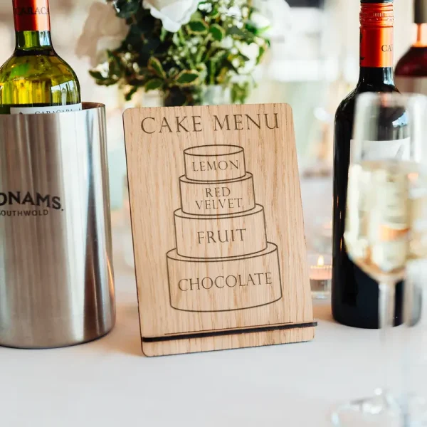 Wedding Cake Flavours Sign