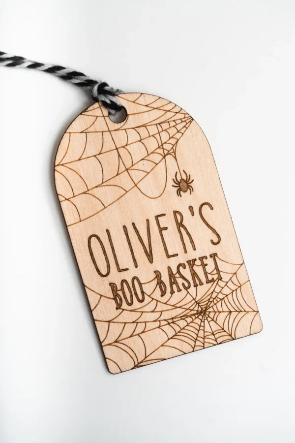 Spiders Web Boo Basket Name Tags